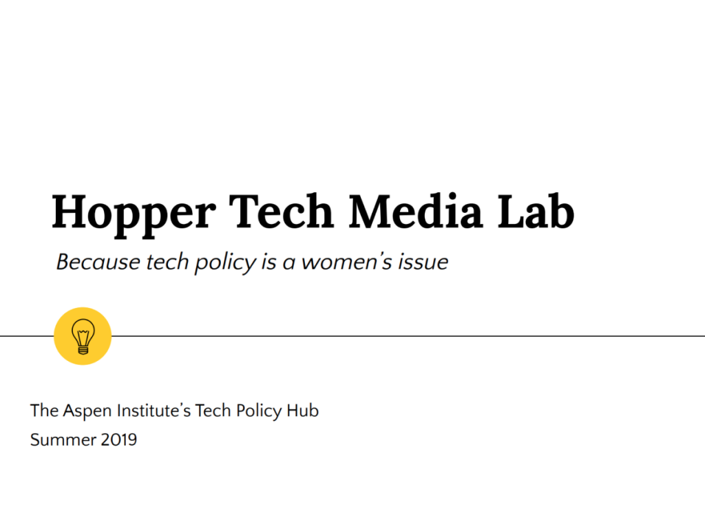 Hopper Tech Media Lab - Aspen Tech Policy Hub