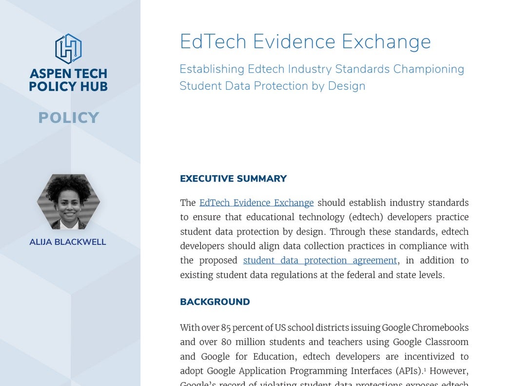 Advancing Students' Digital Rights - Aspen Tech Policy Hub