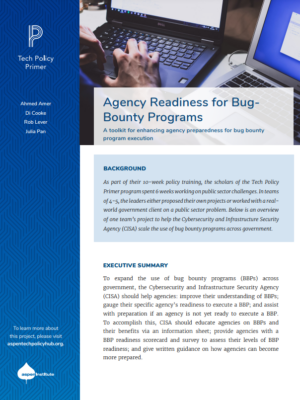 New Project: Agency Readiness for Bug Bounty Programs - Aspen Tech ...