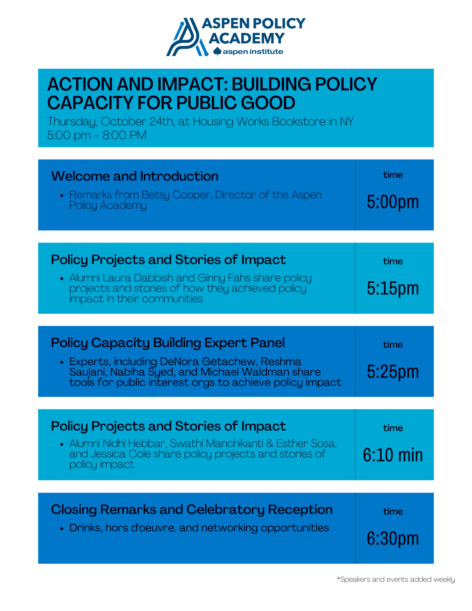 Action and Impact: Building Policy Capacity for Public Good - Aspen ...
